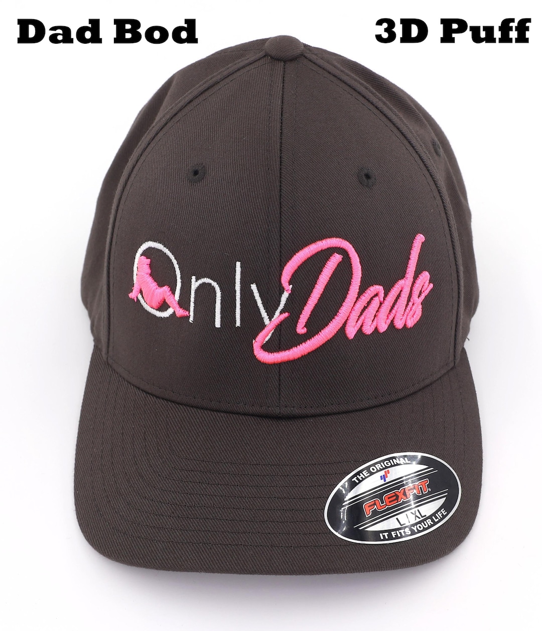 Only Dads 3D Embroidered Flexfit Hat - Etsy