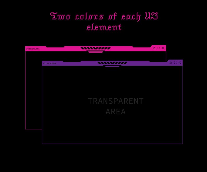 Cyberpunk Gothic Stream Overlay Pack, Pink Purple Y2K Twitch Overlay ...