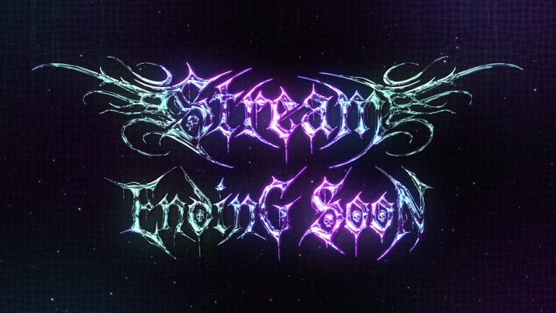 Cybersigilism Twitch Overlay Set, Y2K Tribal Stream Graphics Pack, Neon ...