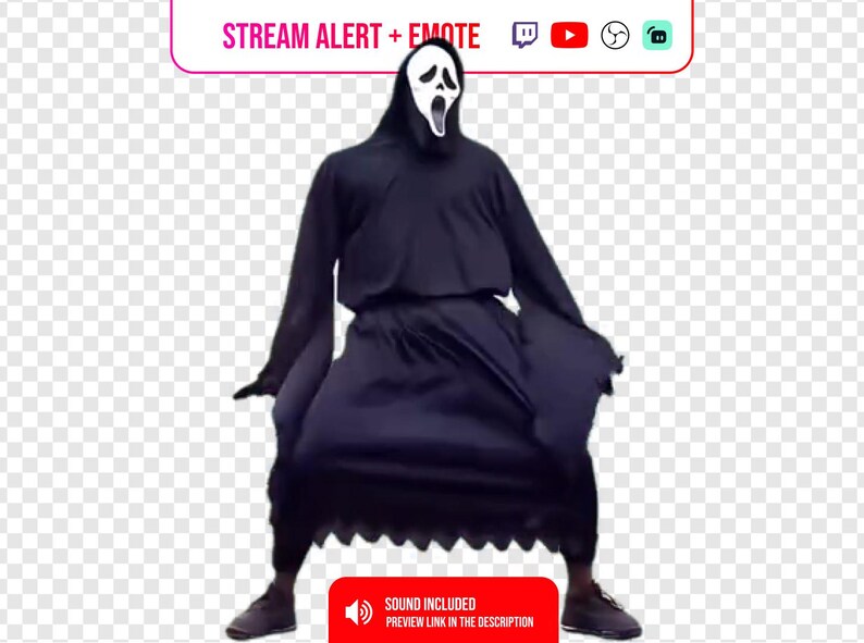 Ghostface Scream Twitch Emotes+alert Discord Emote Sub Horror Stream ...
