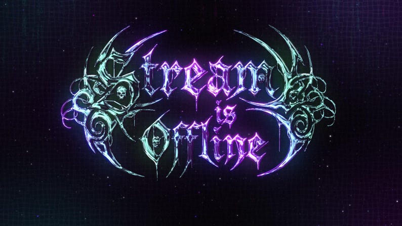 Cybersigilism Twitch Overlay Set, Y2K Tribal Stream Graphics Pack, Neon ...