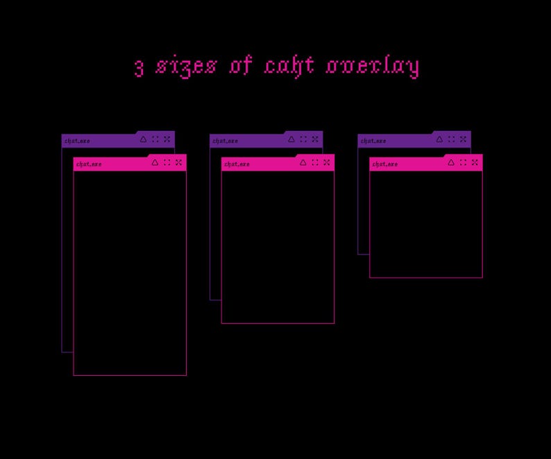 Cyberpunk Gothic Stream Overlay Pack, Pink Purple Y2K Twitch Overlay ...