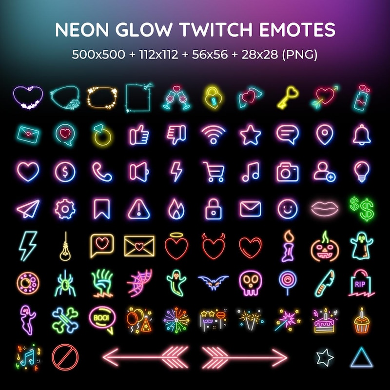 Neon Emojis for Discord - Etsy