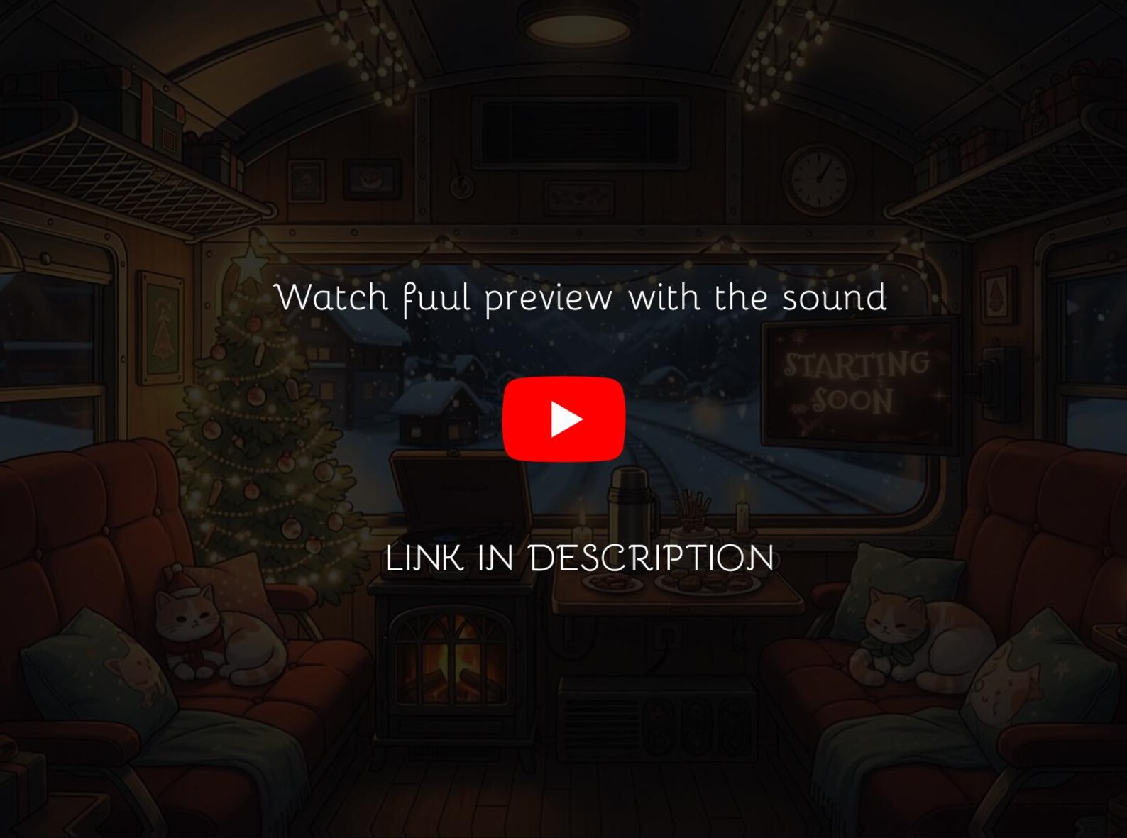 Cozy Christmas Winter Night Train Streaming Overlay Pack Twitch Discord ...