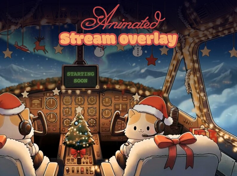 Christmas Stream Overlay Animated Twitch OBS Starting Soon BRB Offline ...