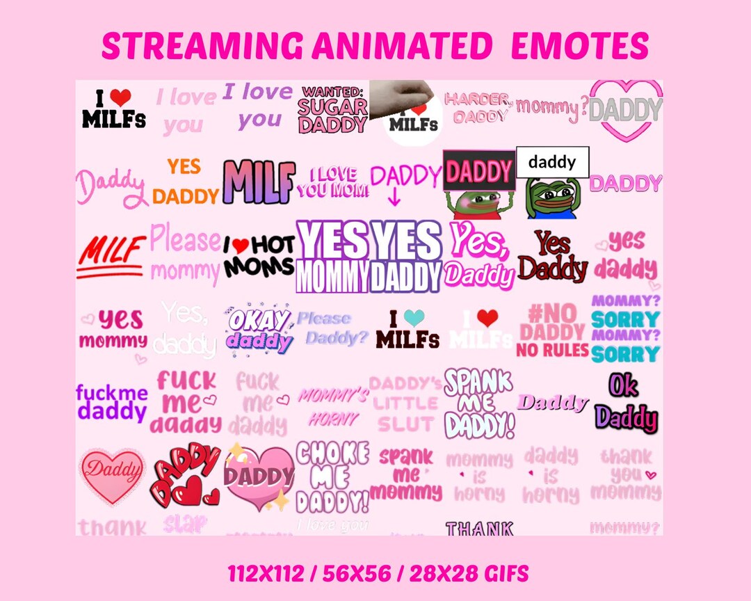 Daddy Sorry, Daddy Chill Emote, Animated Text Emote, Yes Mommy, Mommy ...