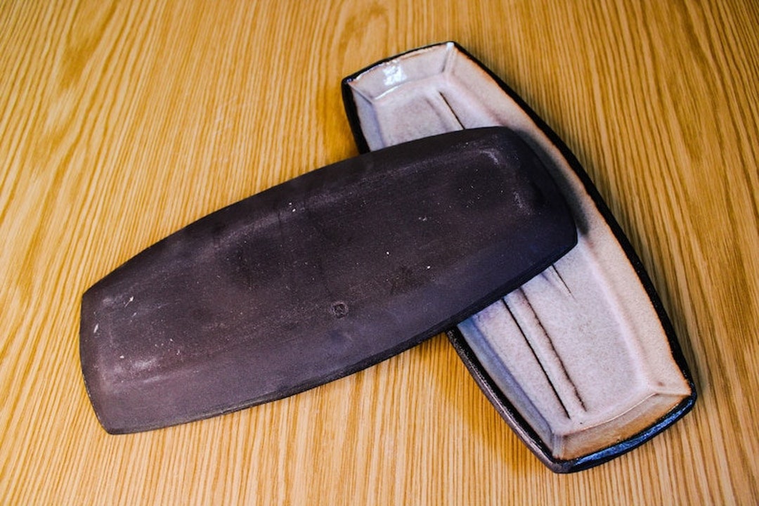 Two Handmade Pottery Plate, Stoneware Dinnerware - Etsy