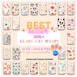 Glass Can Svg Bundle, 16oz Glass Can Bundle, Glass Can Svg, Libbey ...