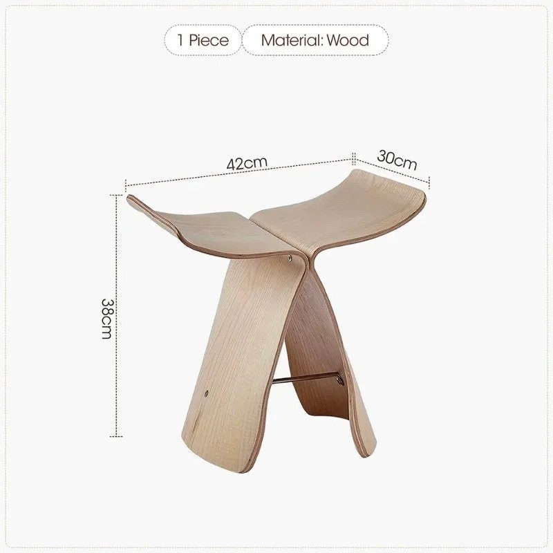 Butterfly Step Stool Solid Wood Leisure Table Luxury Chair Home Goods ...