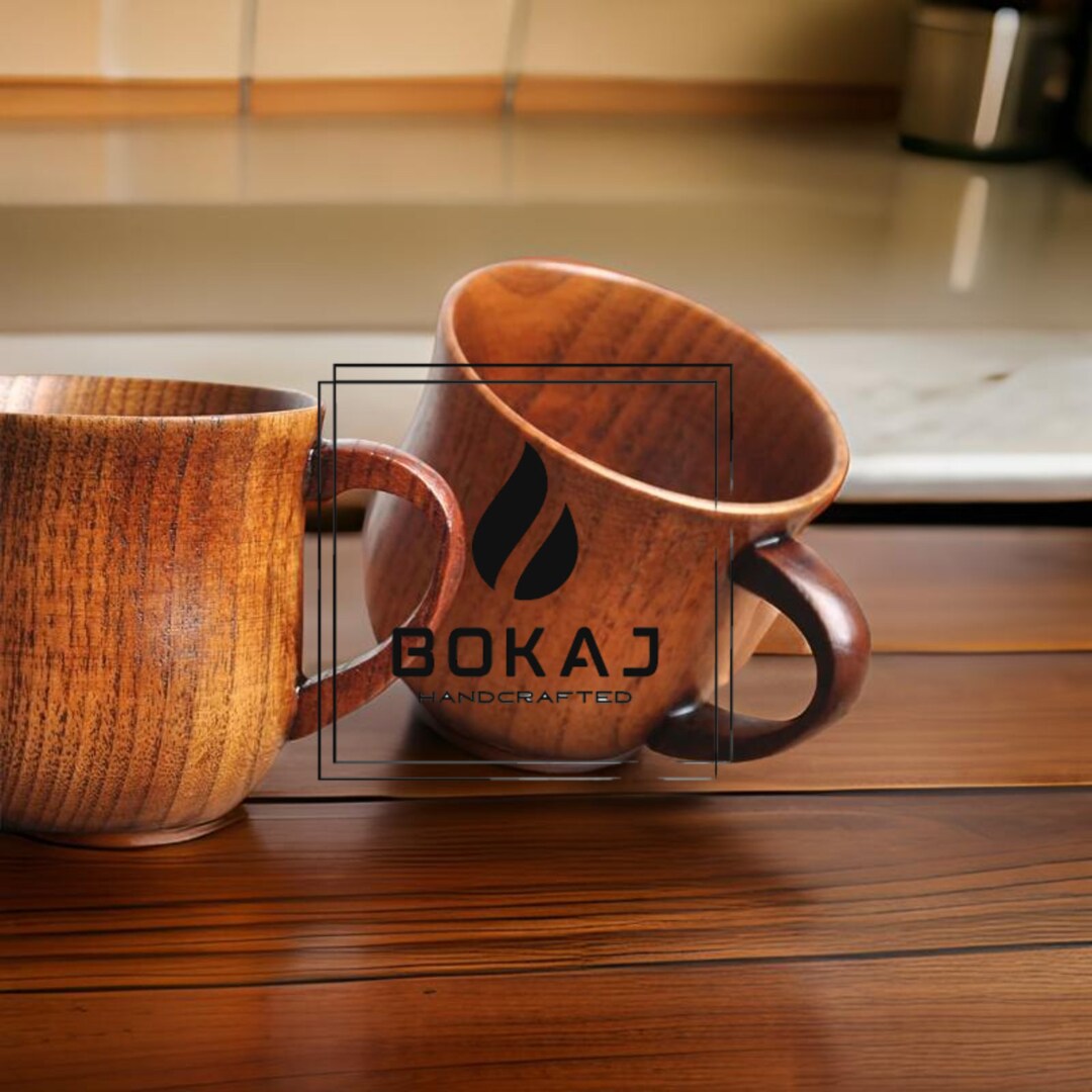 Wooden Big Belly Cups Handmade Natural Spruce Wood Cups Beer Tea Coffee ...