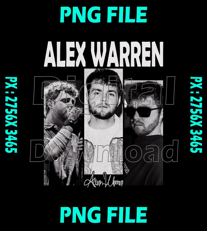 Alex Warren PNG, Digital File, Instant Download, DTG, Ready to Print DTG - Etsy