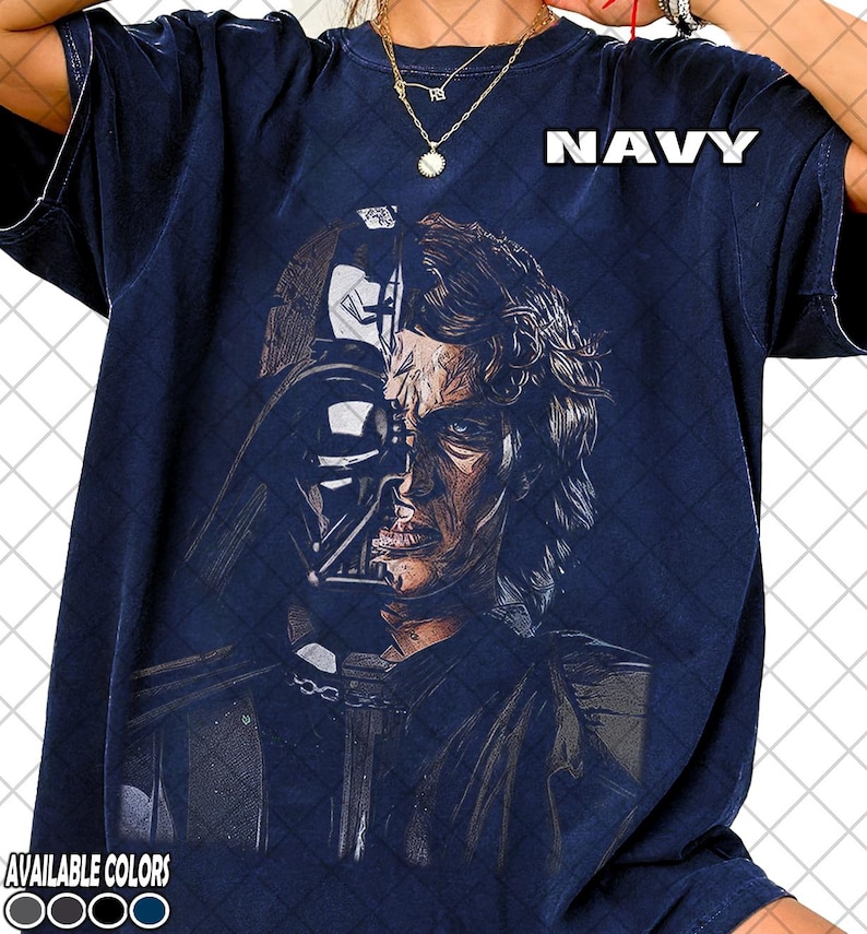Anakin Skywalker Half Face Comfort Colors T-shirt, Star Wars Darth ...