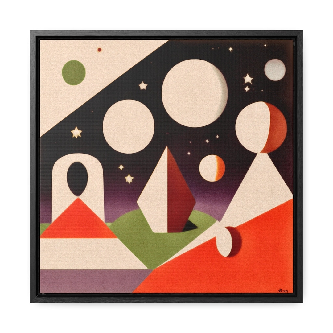 Geometric Cosmos: Abstract Space Age Art Collectible Modern ...