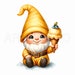 Digital Baby Yellow Gnome Illustration Printable Nursery Gnome Art ...
