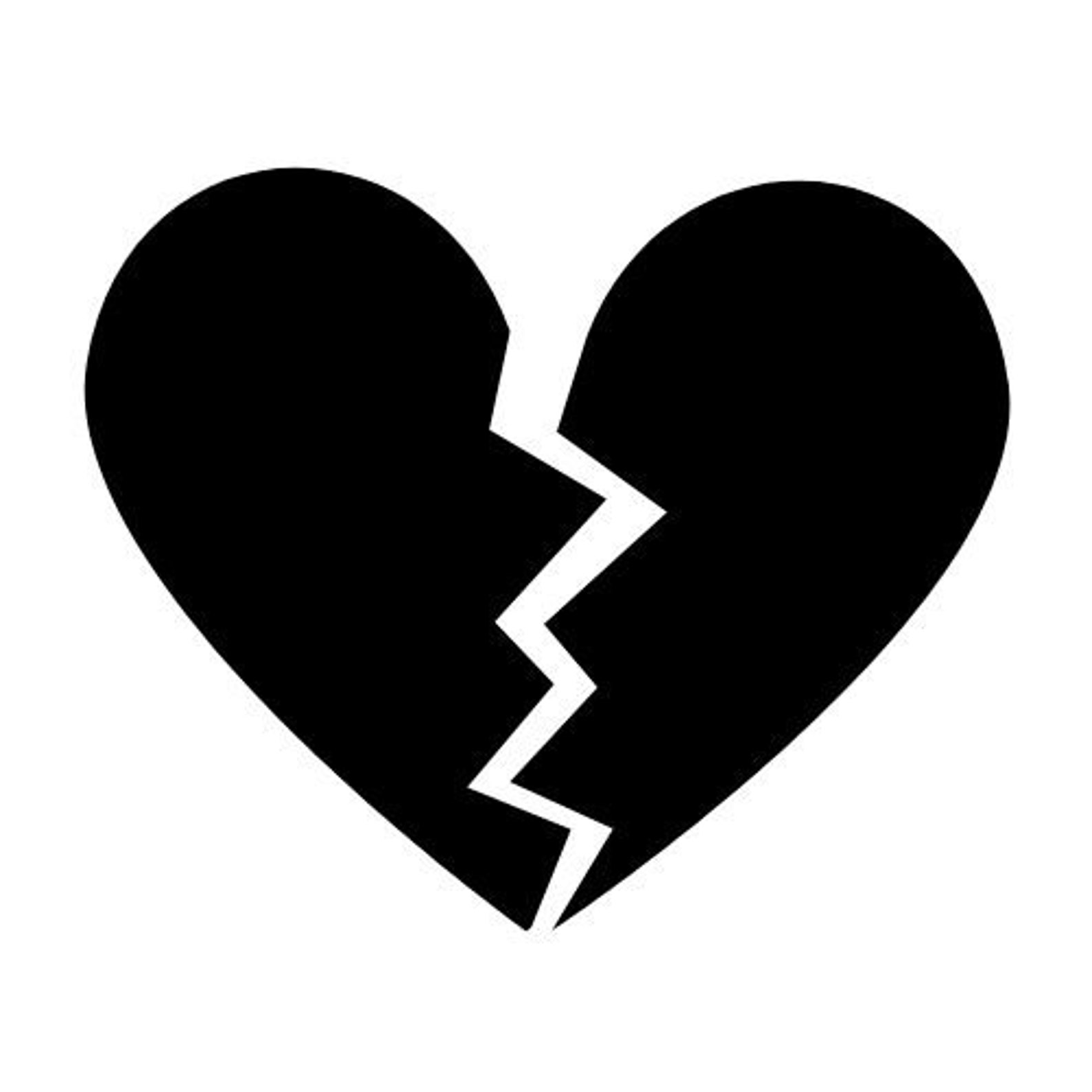 Broken Heart Outline | Heart DIGITAL Download | Svg Png Dxf Eps | Instant Digital Download - Etsy