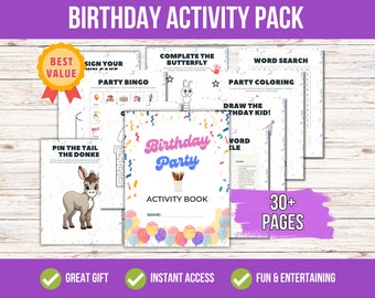 BIRTHDAY Banner Activity Pages, Printable Birthday Coloring Pages for ...