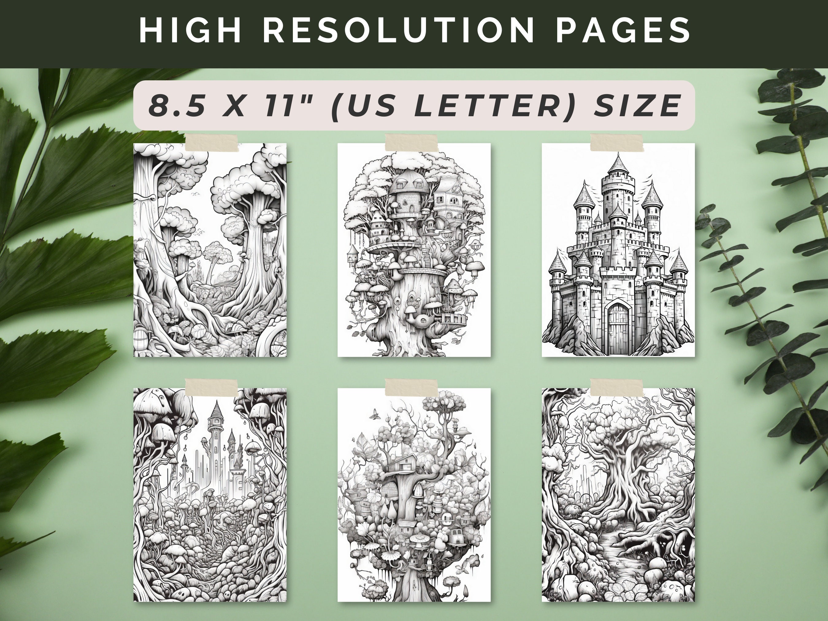 32 Magic Forest Coloring Book Printable Magical Forest Coloring Pages ...