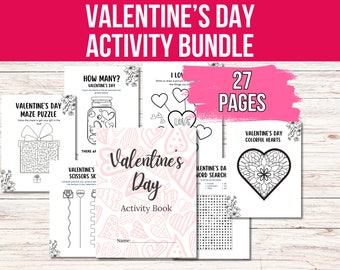 Printable Valentine's Day Preschool Activity Bundle - Etsy