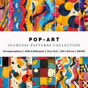 Pop-art Inspired Seamless Patterns Collection - Etsy