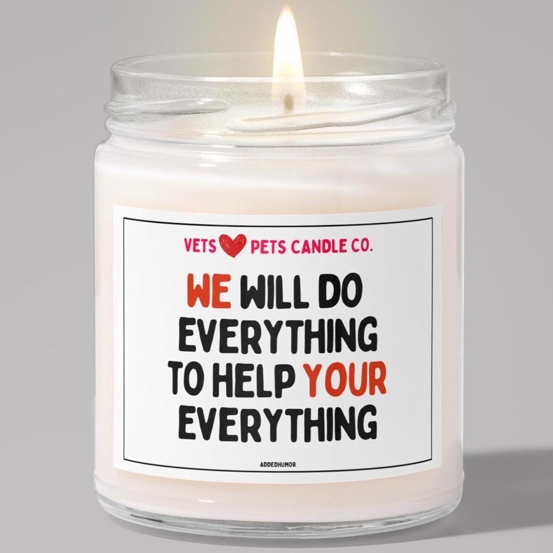 Vet Tech Gift: Humor Soy Candle, Vet Appreciation - Etsy