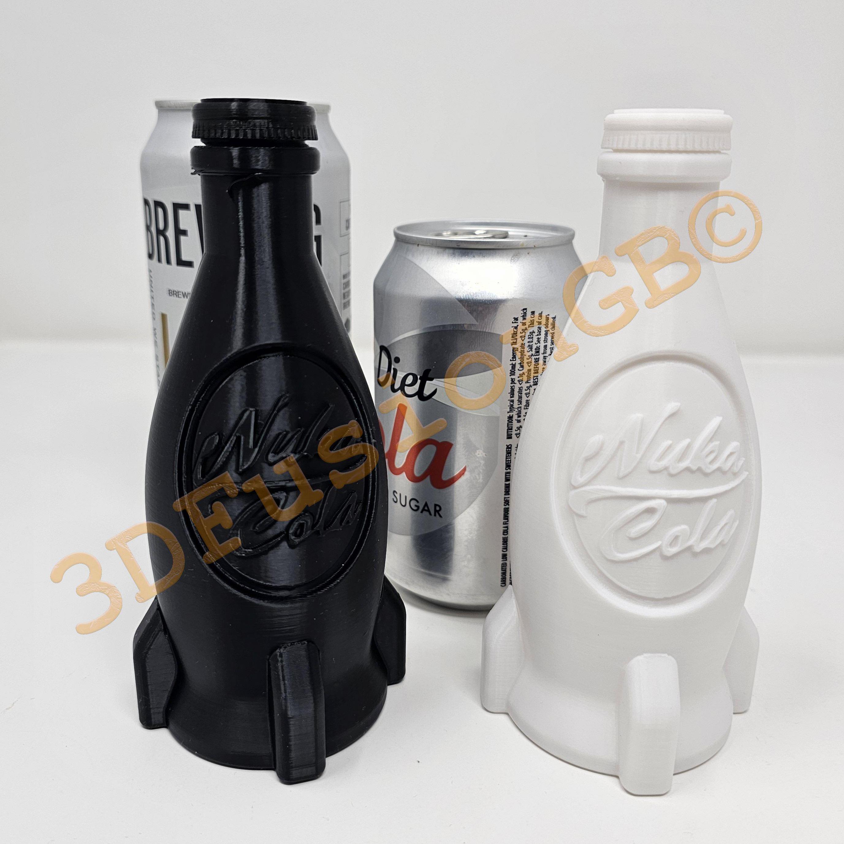 3D Printed Nuka Cola Bottle and Cap Fallout Prop Cosplay Paintable 3D ...