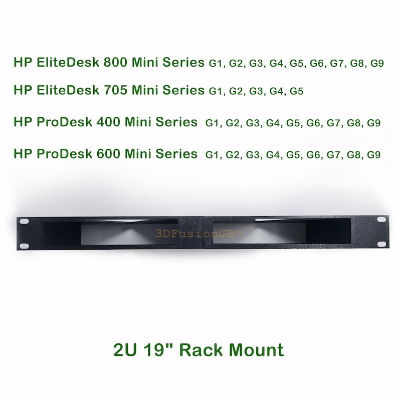 1U 19" Rack Mount for HP Elitedesk Prodesk Mini G3 G4 G5 | 3D Printed ...