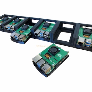 1U & 2U Raspberry Pi Rack Mount for Pi 4/5 – Poe Hat Powered | 6 or 12 ...