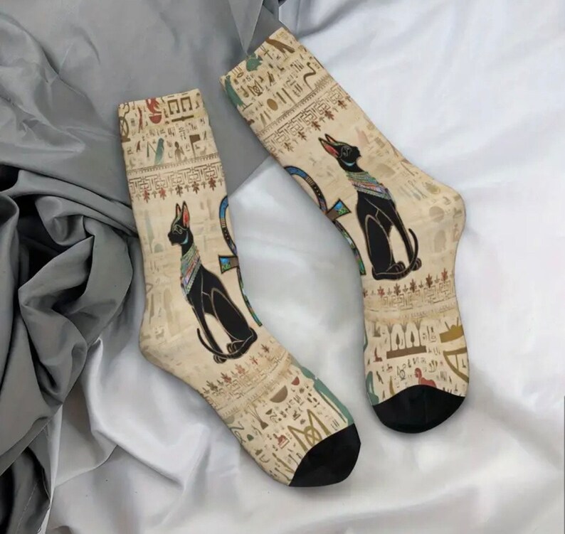 Ancient Egypt Inspired Socks. One Pair Featuring Ancient Egyptian ...