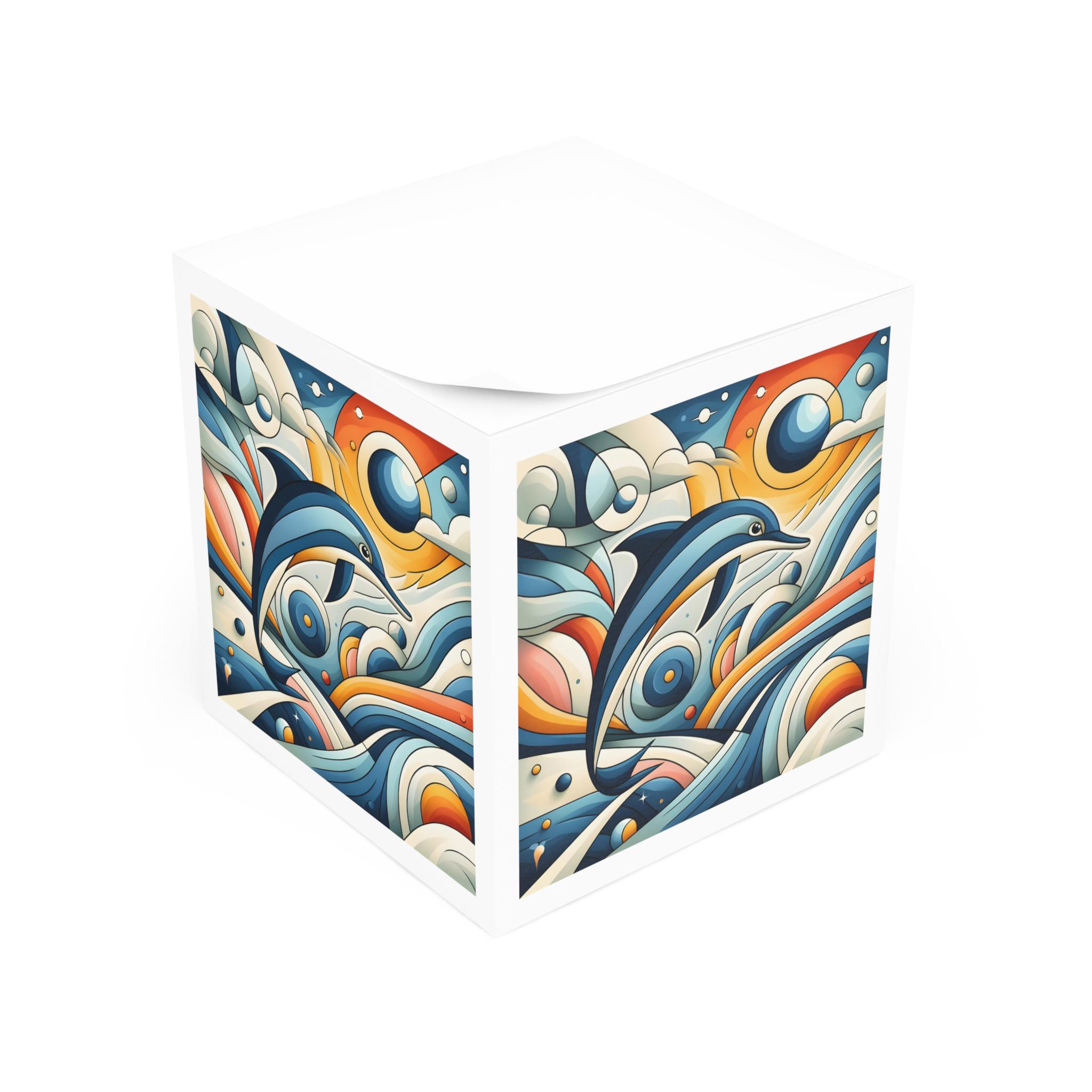 Nautical Dolphin Design Note Cube 700 Adhesive Sheets Nautical Themed ...