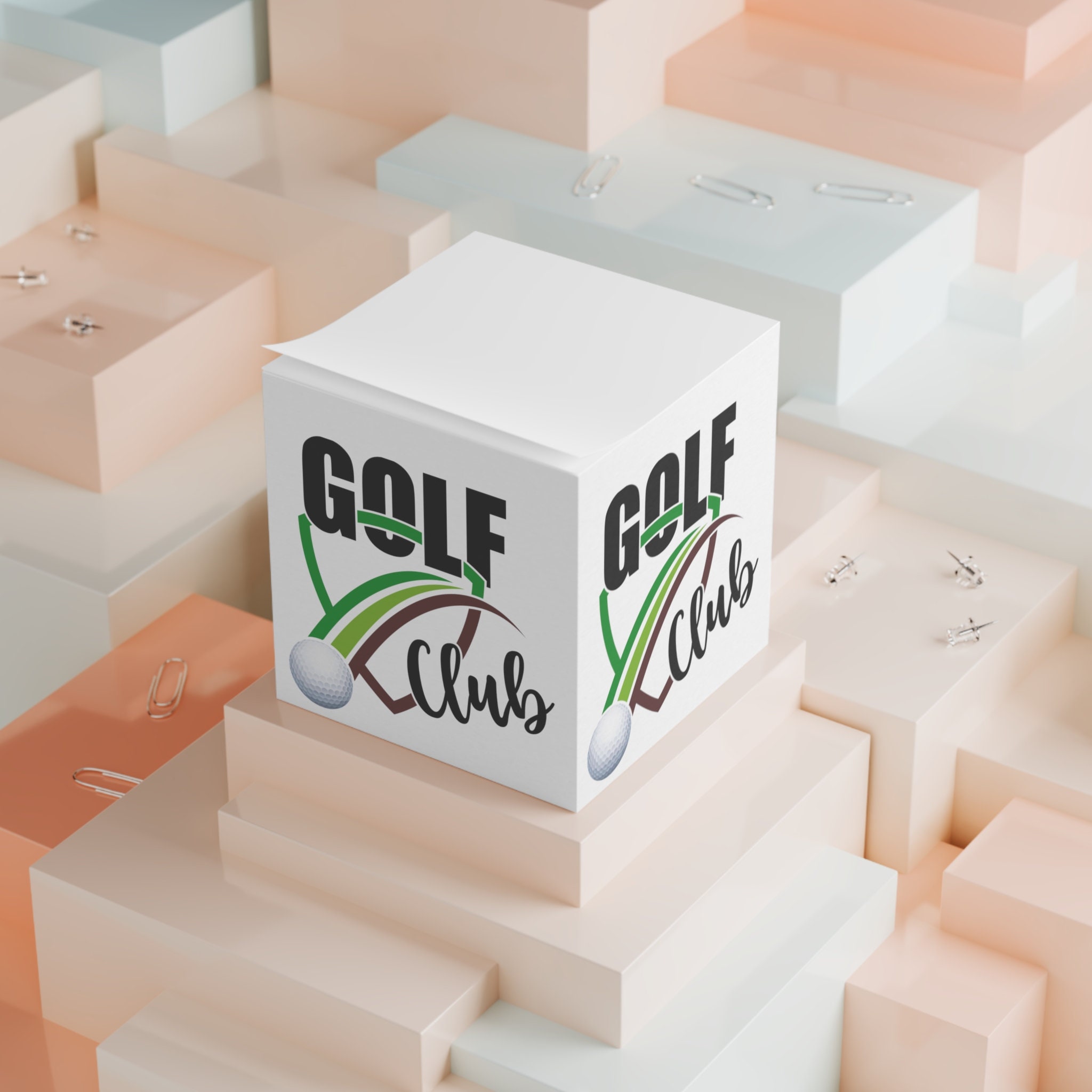 Golf Club Note Desk Cube Fun Desk Gift for a Golfer Retirement Gift for ...