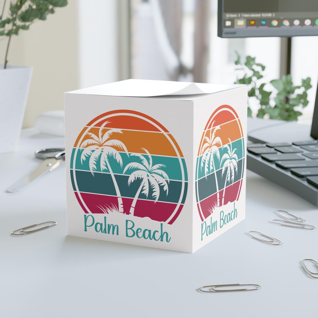 Palm Beach Tropical Sunset Design Note Desk Cube 700 Adhesive Sheets ...