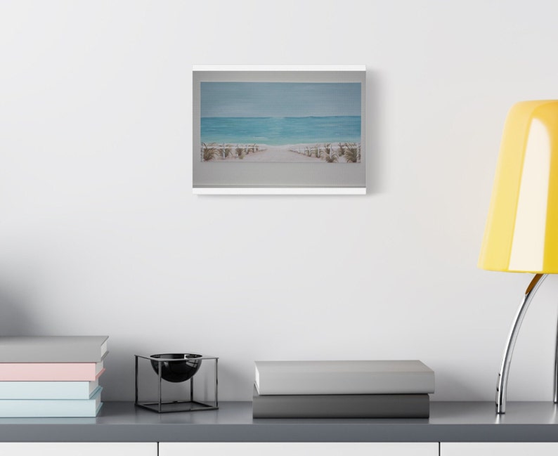 Beach Wall Art Matte Canvas,tranquil,relaxing Picturesque Sandy Beach ...