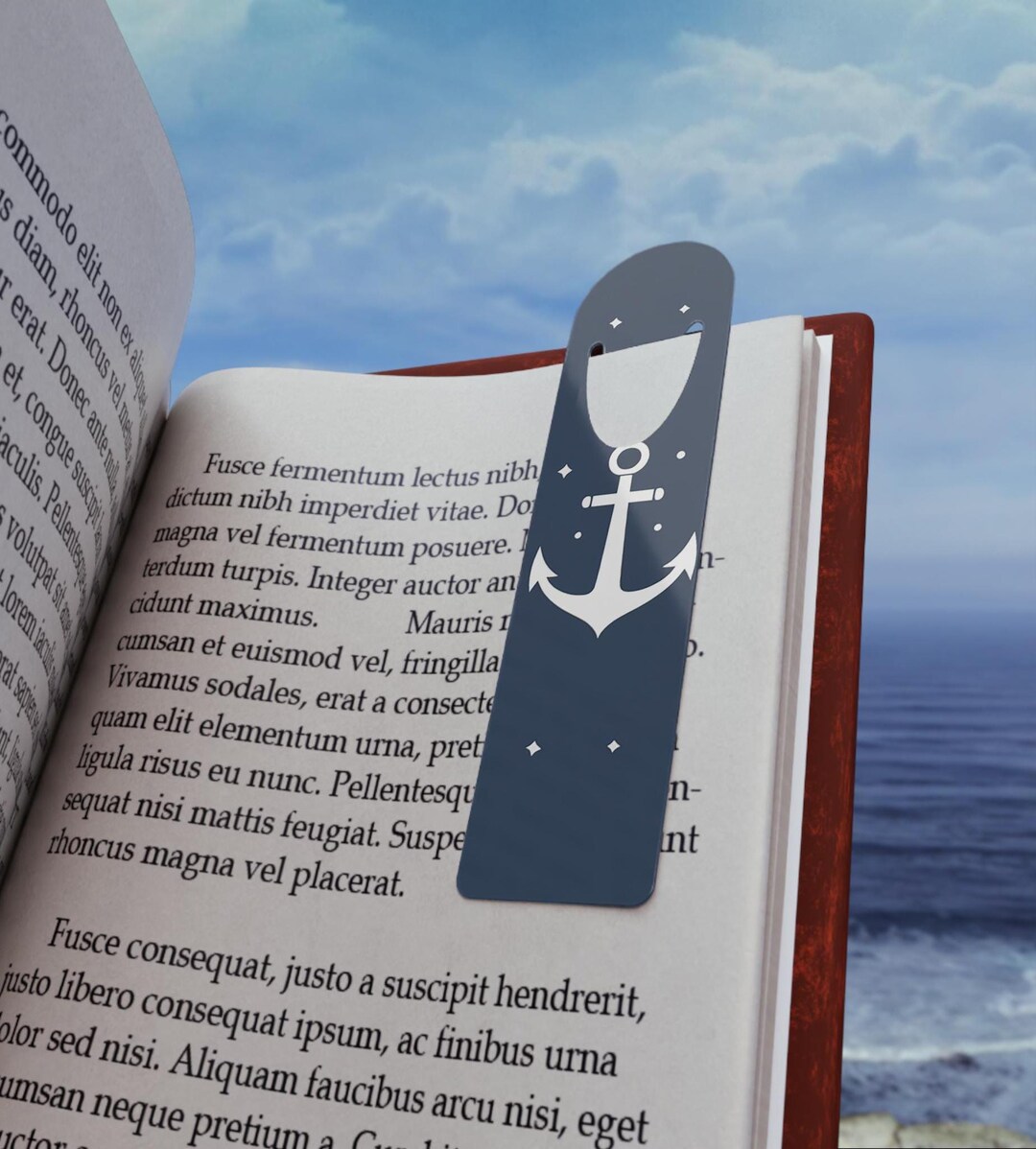 Nautical Anchor Bookmark - Metal Page Marker, Reader Gift, Book Lover ...
