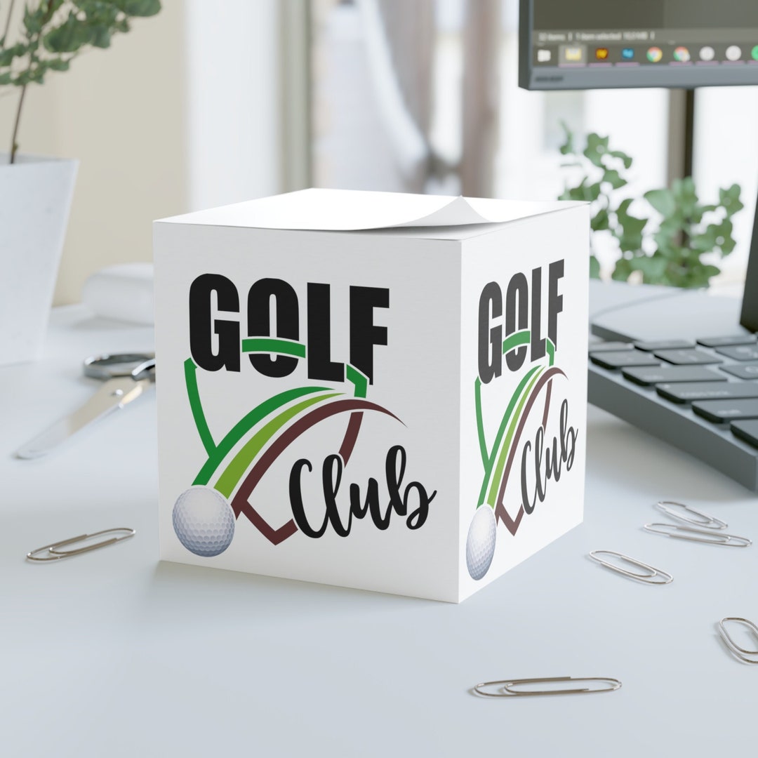 Golf Club Note Desk Cube Fun Desk Gift for a Golfer Retirement Gift for ...