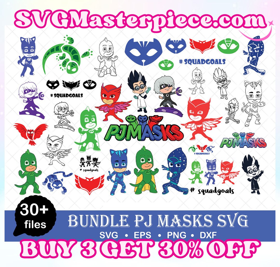 PJ Mask Svg Bundles, PJ Mask Clip Art, Pj Masks Hero Png, Pj Mask ...