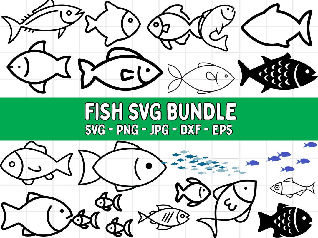 Tropical Fish SVG Bundle: Clipart, Cut Files for Cricut - Etsy