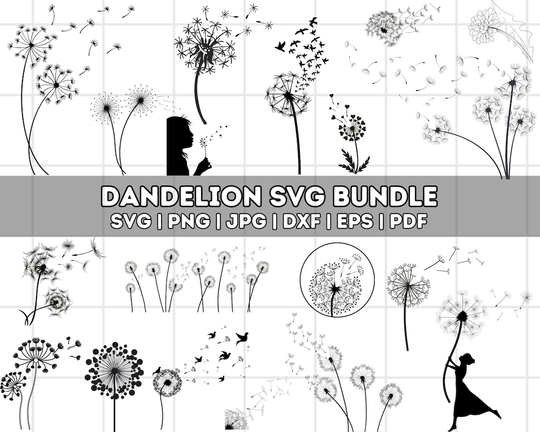 Dandelion SVG, Dandelion Svg Bundle, Dandelion Vector, Dandelion Cricut ...
