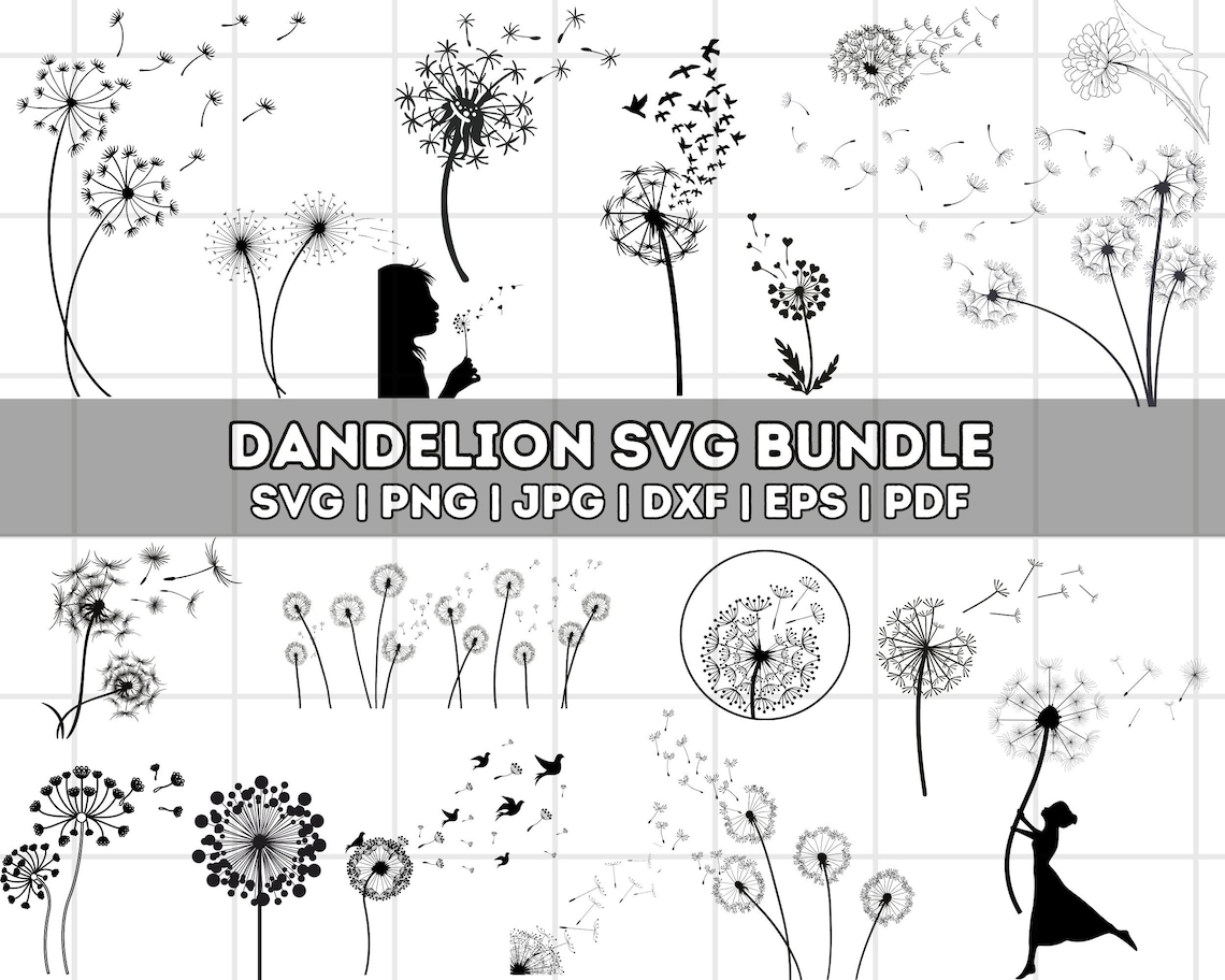 Dandelion SVG, Dandelion Svg Bundle, Dandelion Vector, Dandelion Cricut ...