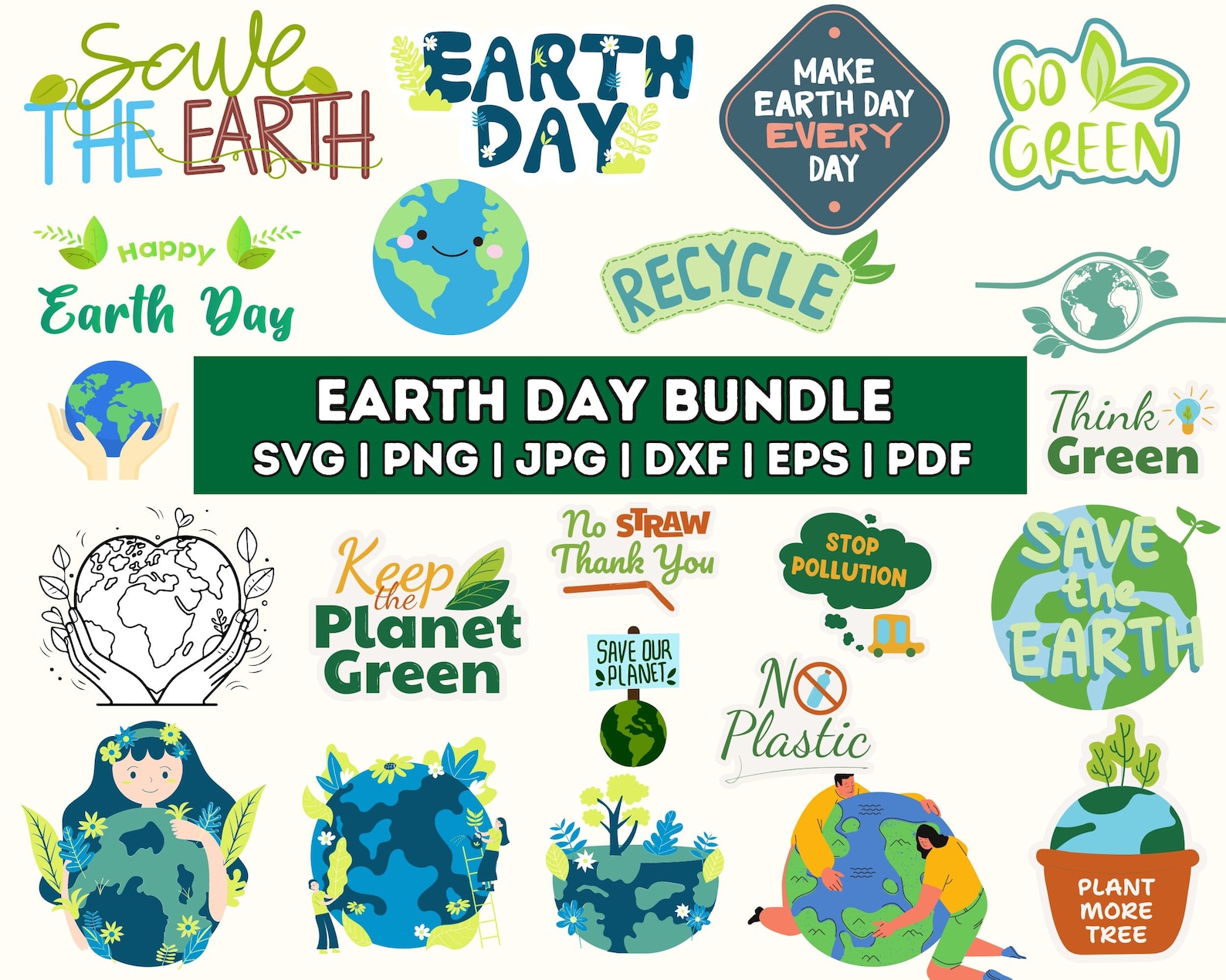 Earth Day SVG PNG, Globe Svg, Recycle Svg, Make Everyday Earth Day ...