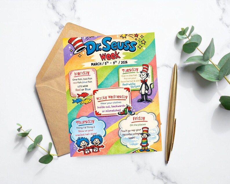 Editable Dr. Seuss Template | School Reading Flyer | Printable ...
