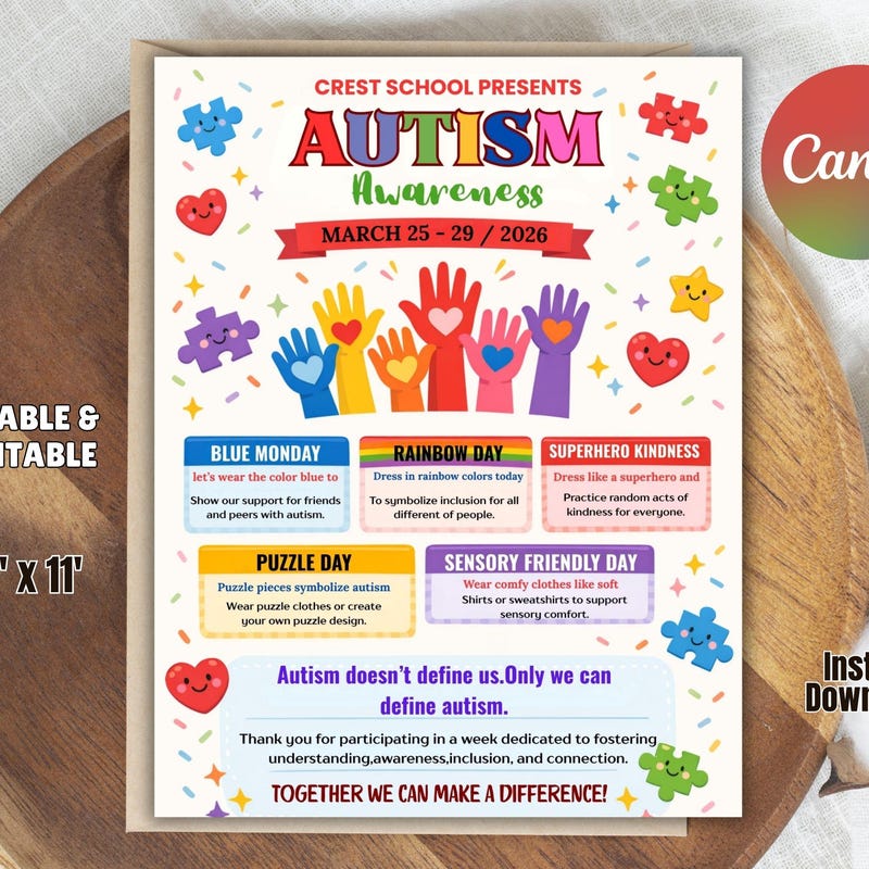Autism Awareness Flyers - Etsy