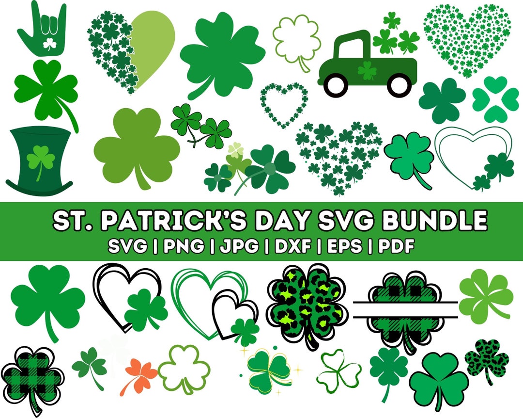 Shamrock svg, Klee svg , Glücksklee svg, St Patricks Tag svg, irisches ...