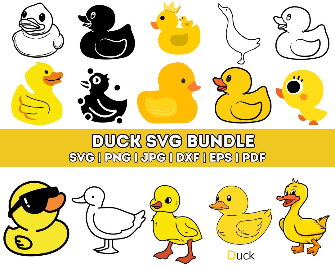 Duck SVG Bundle: Rubber Ducky Clipart (digital Files) - Etsy
