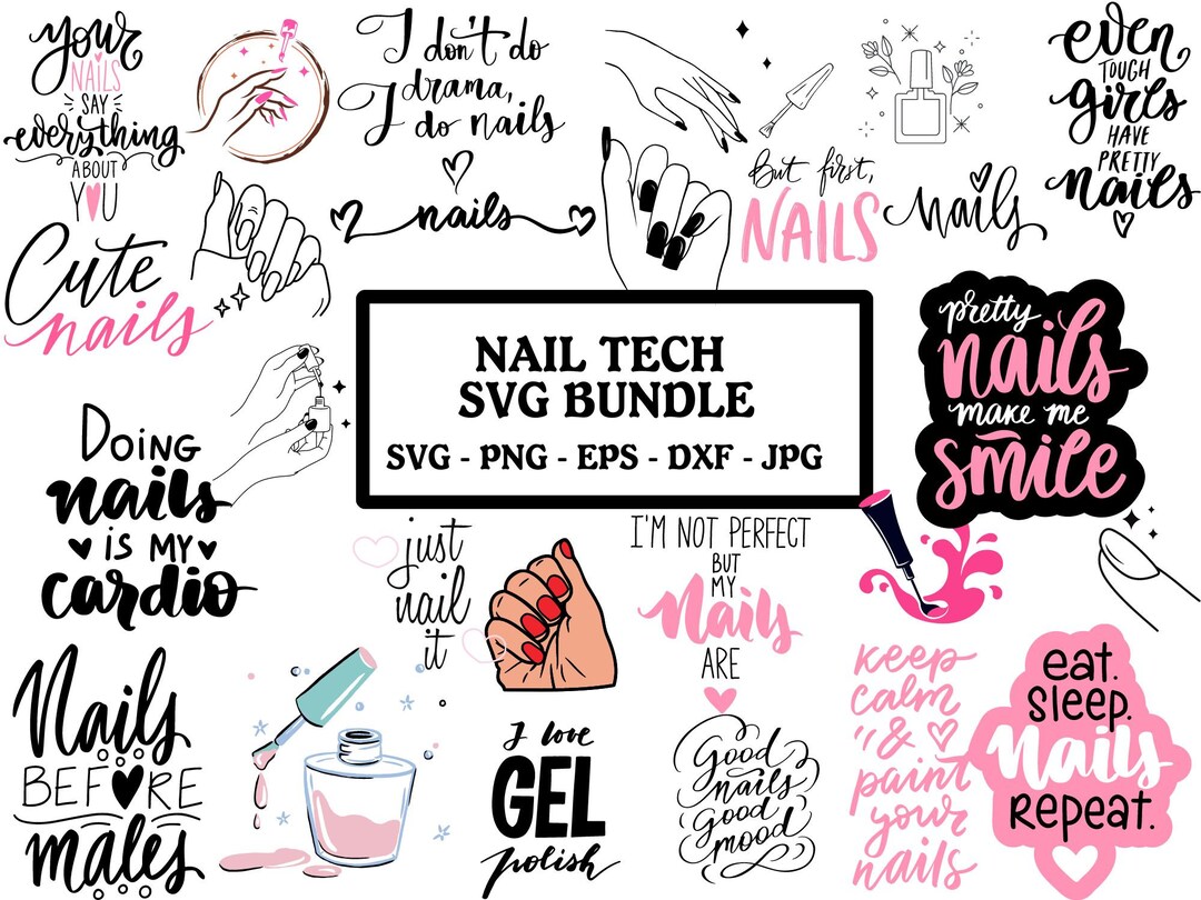 Nail Tech SVG Bundle: Nail Art Designs (digital Download) - Etsy
