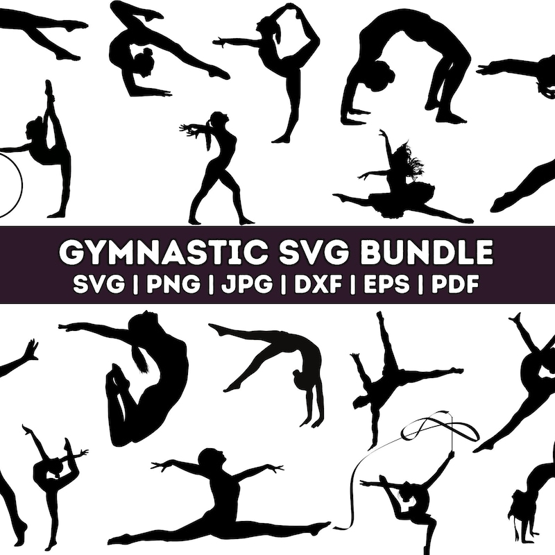 Dxf Gymnastics Silhouette - Etsy