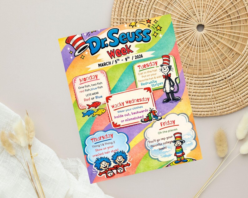 Editable Dr. Seuss Template | School Reading Flyer | Printable ...