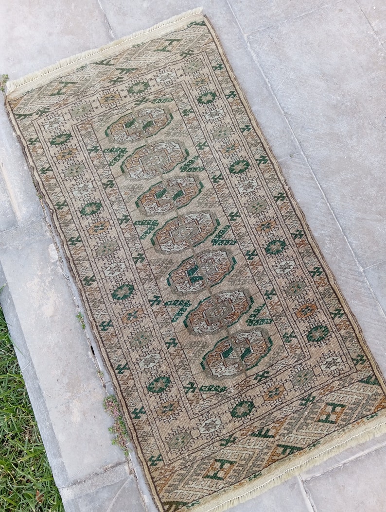 2x4 Bohemian Oushak Rug, 2x4 Antique Rug, Foyer Rug, Retro Rug ...