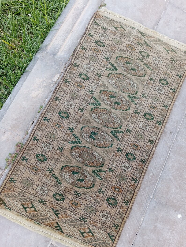 2x4 Bohemian Oushak Rug, 2x4 Antique Rug, Foyer Rug, Retro Rug ...