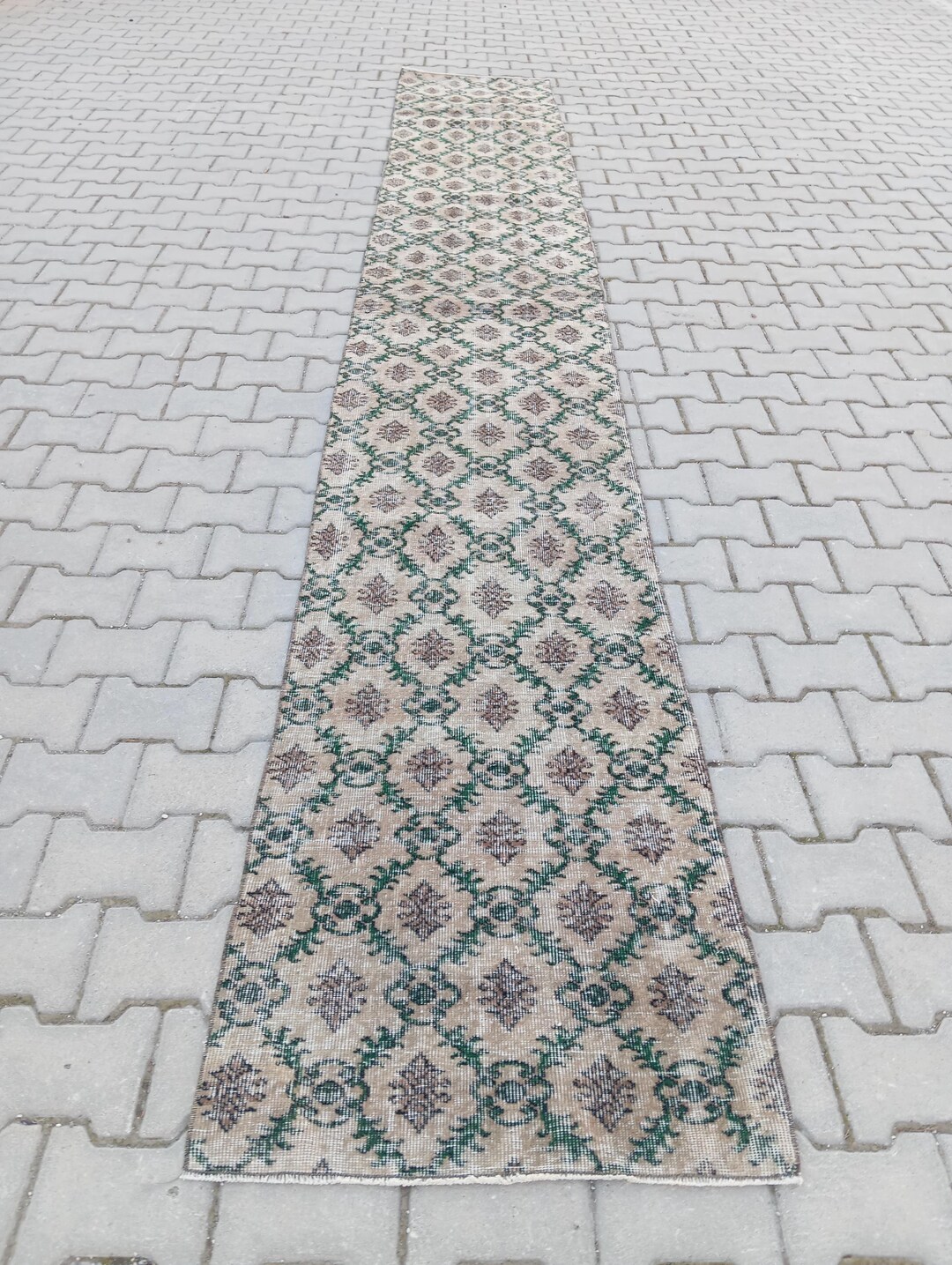 2x15 Runner Rug, Muted Extra Long Runner Persian 2x16 Heriz Rug Runner ...