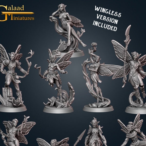 Dryad Set Sprite Fey Feywild Galaad Miniatures Into the Woods Mini 3D ...
